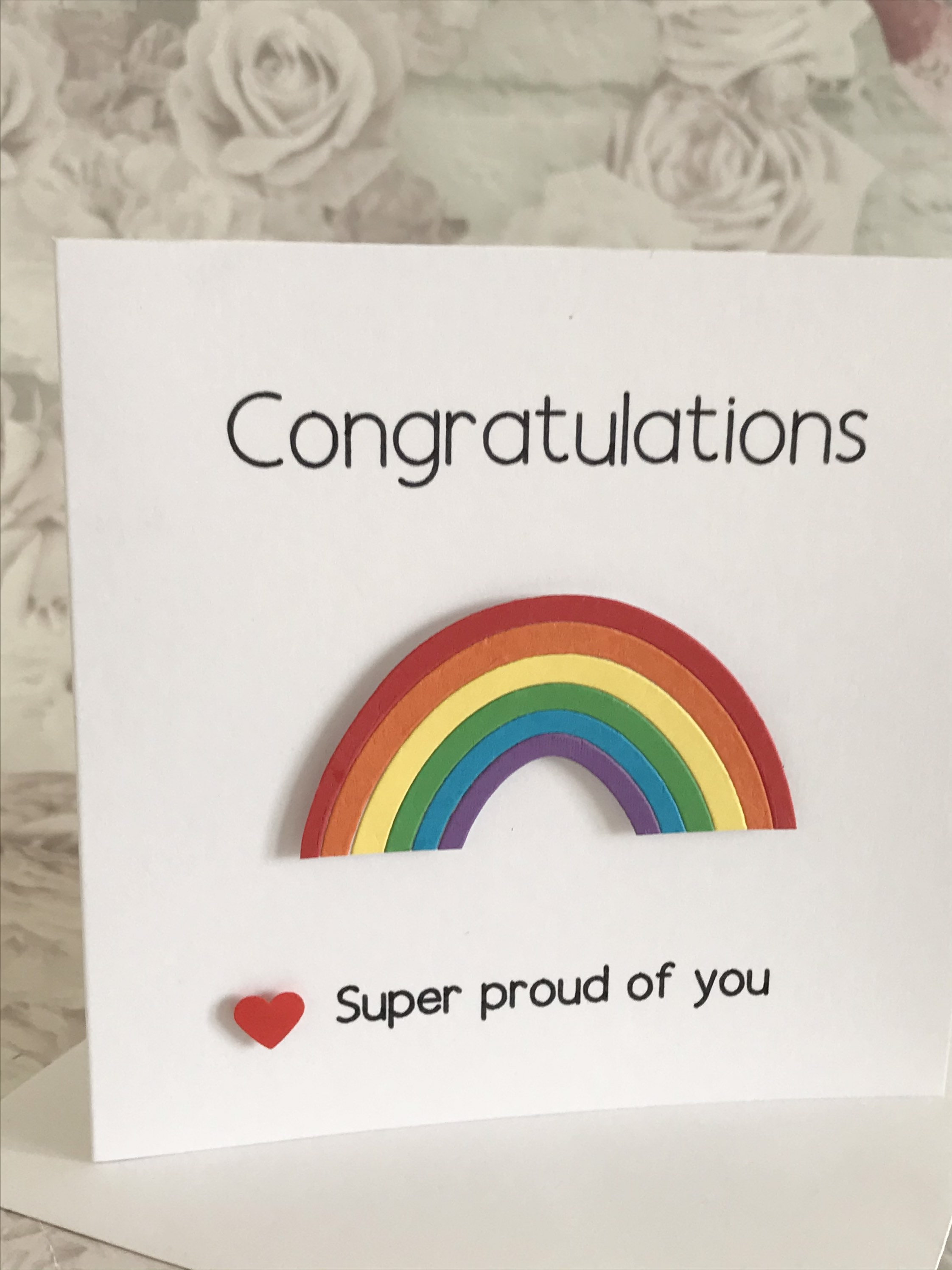Rainbow Congratulations Card Super Proud of You Card Well - Etsy UK