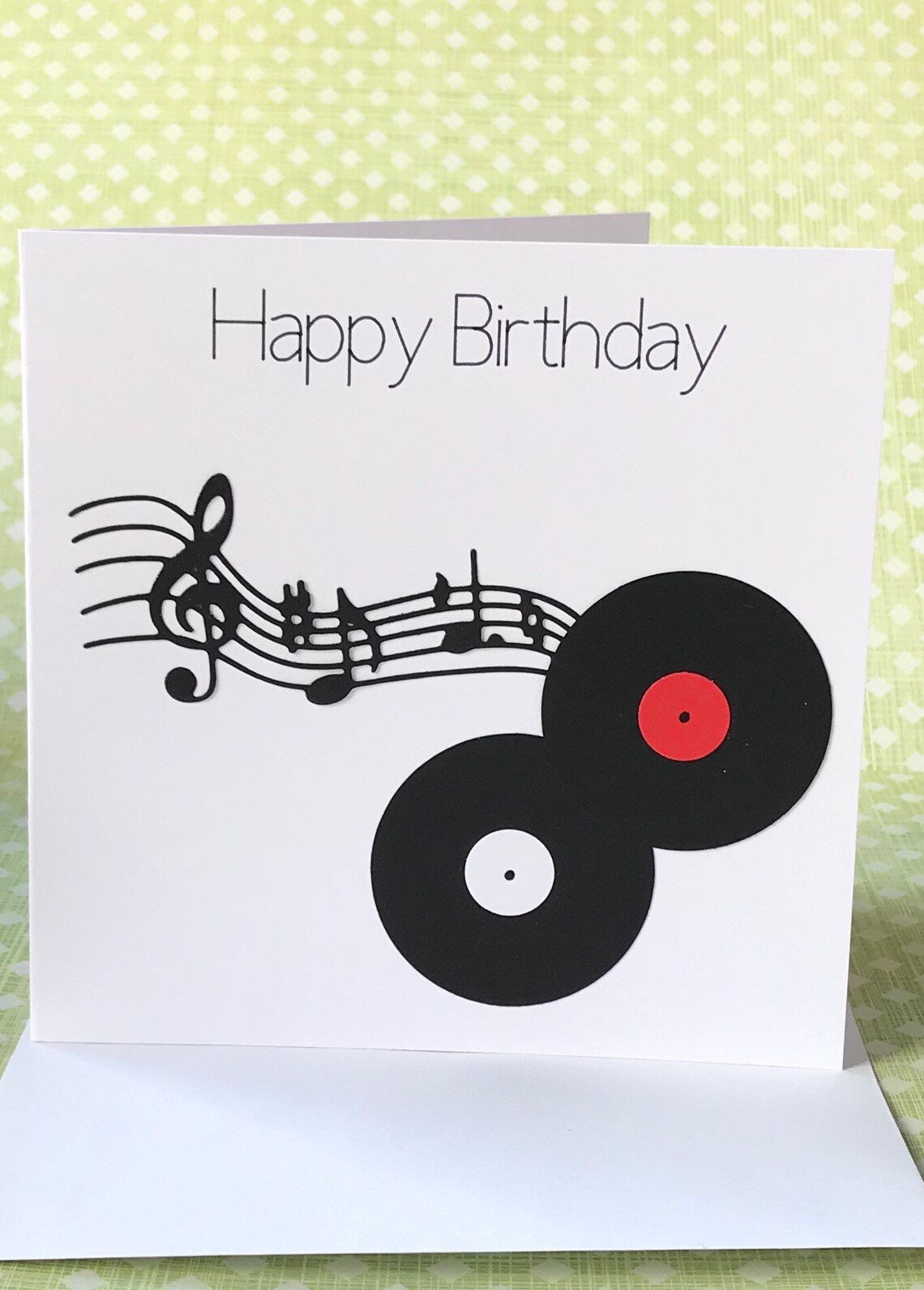 Vinyl Record Birthday Card Retro Record Card for Dad Music | Etsy