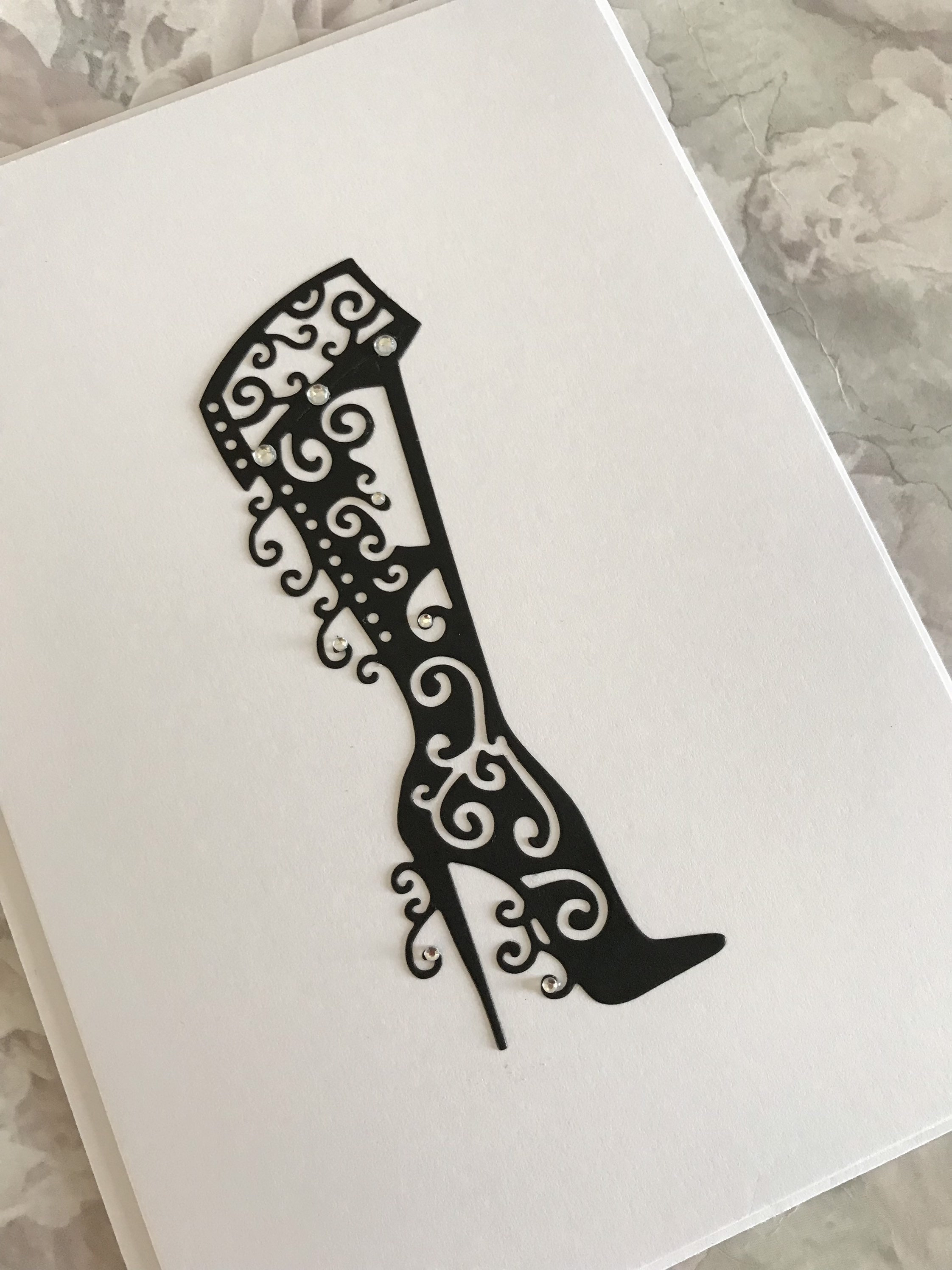 Handmade Birthday Card Shoe Birthday Card Lady's Boots | Etsy UK