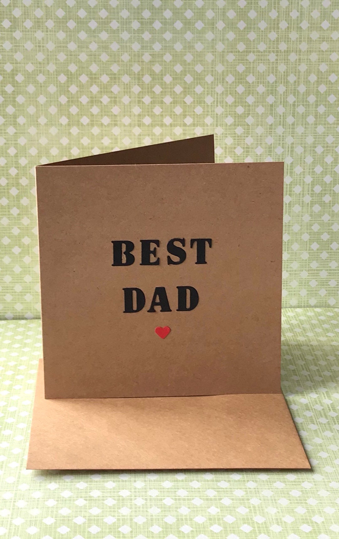 Best Dad Kraft Card, Dad Birthday Card, Cute Father's Day Card, Card ...