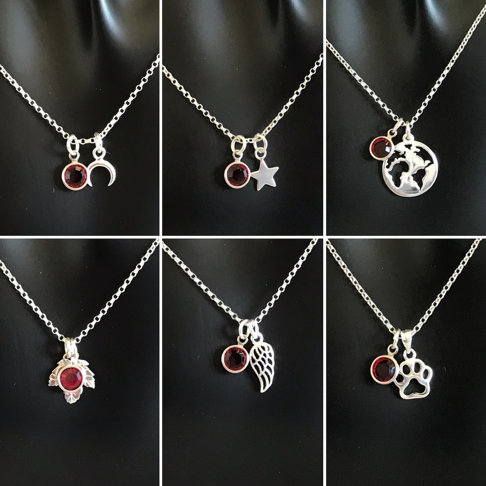 Sterling Silver July Birthstone Necklaces Swarovski - Etsy UK