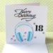 Headphone Happy Birthday Card, Personalised Card, Music Lovers ...