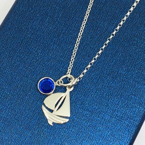 Sterling Silver Boat Necklace, Ocean Jewellery, Sailing Boat Necklace ...