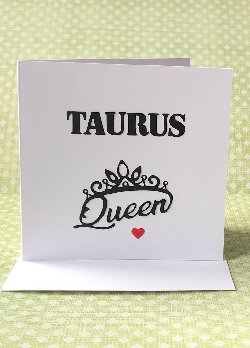 Taurus Queen Zodiac Card, Zodiac Birthday Card, You’re My Queen Card ...