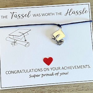 The Tassel Was Worth the Hassel Graduation Gift, Graduation Bracelet ...