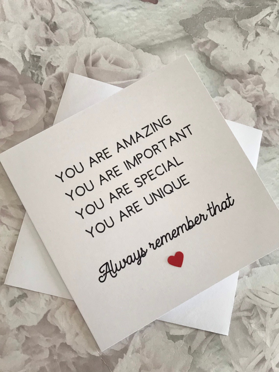 You Are Amazing-important-special-unique Card Positivity - Etsy