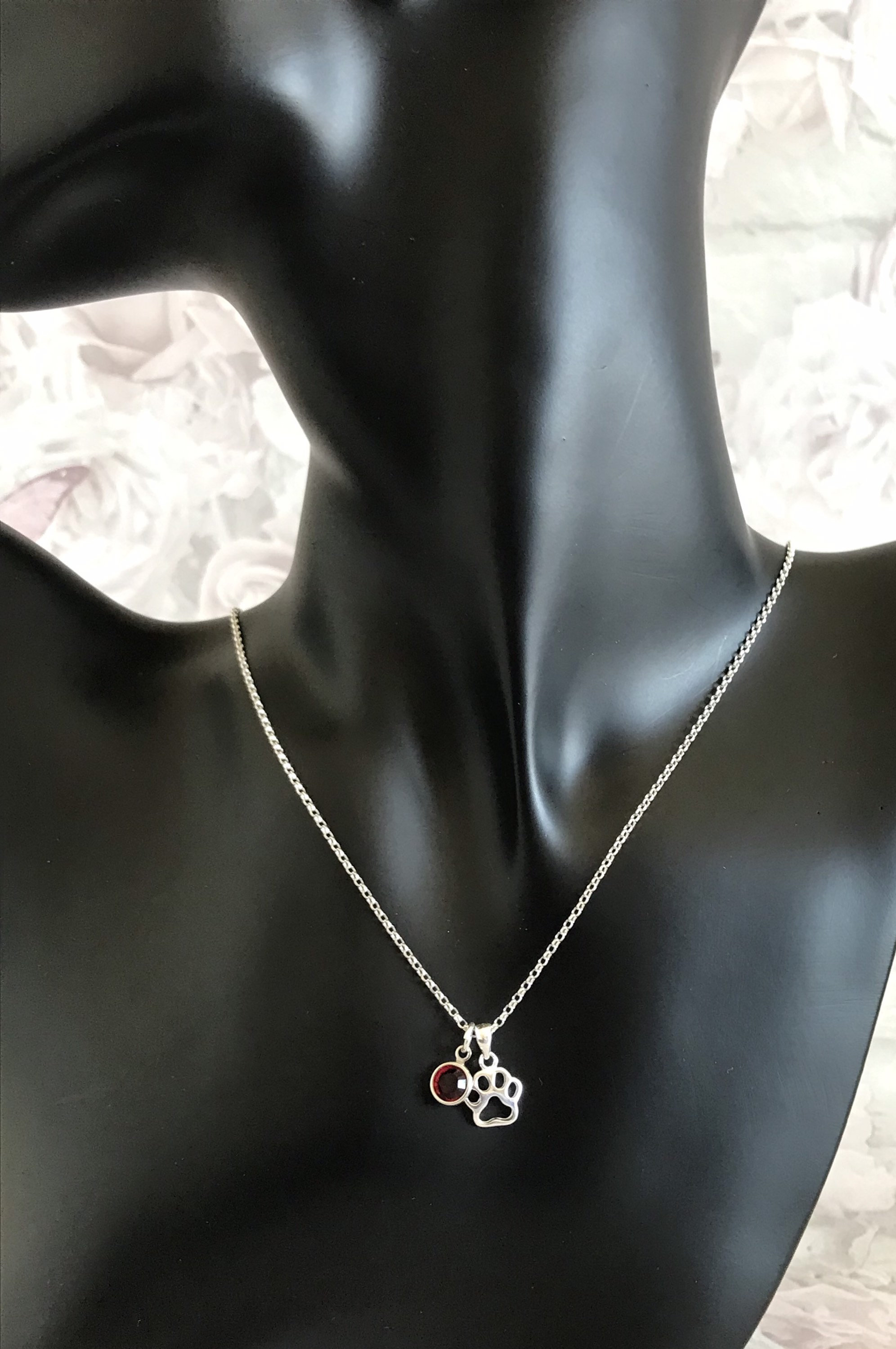 Sterling Silver July Birthstone Necklaces Swarovski - Etsy UK