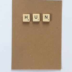 Hun Greetings Card, Hun Wooden Tiles Card, Hun Birthday Card ...