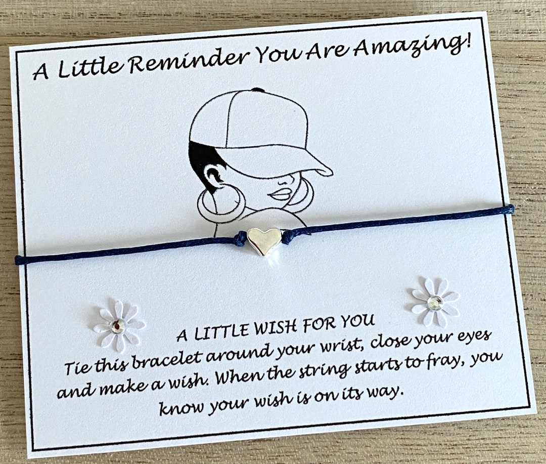 You Are Amazing Silver Heart Wish Bracelet, You’ve Got This ...