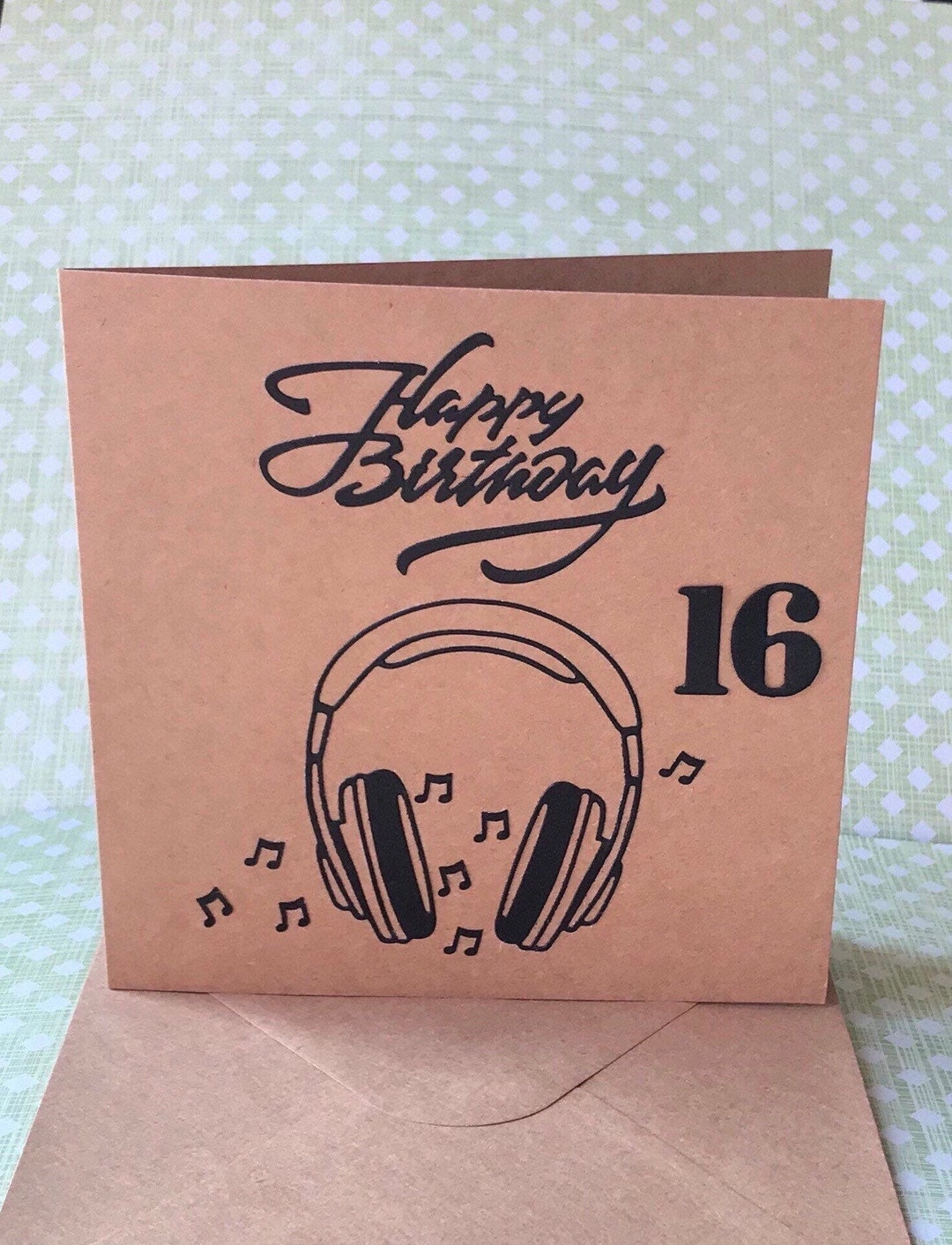 Happy Birthday Headphone Card, Birthday Card, Music Lovers, Headphone ...