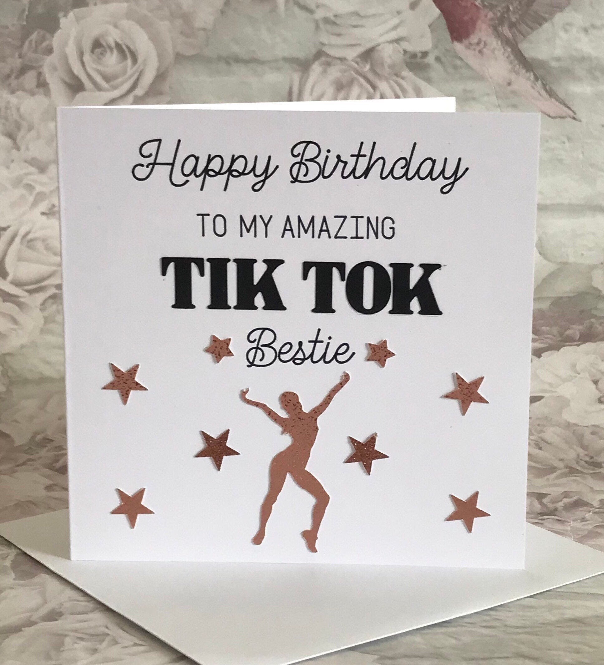 Cute Bestie Tik Tok Birthday Card Tik Tok Birthday Card for | Etsy