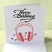 Headphone Happy Birthday Card, Personalised Card, Music Lovers ...