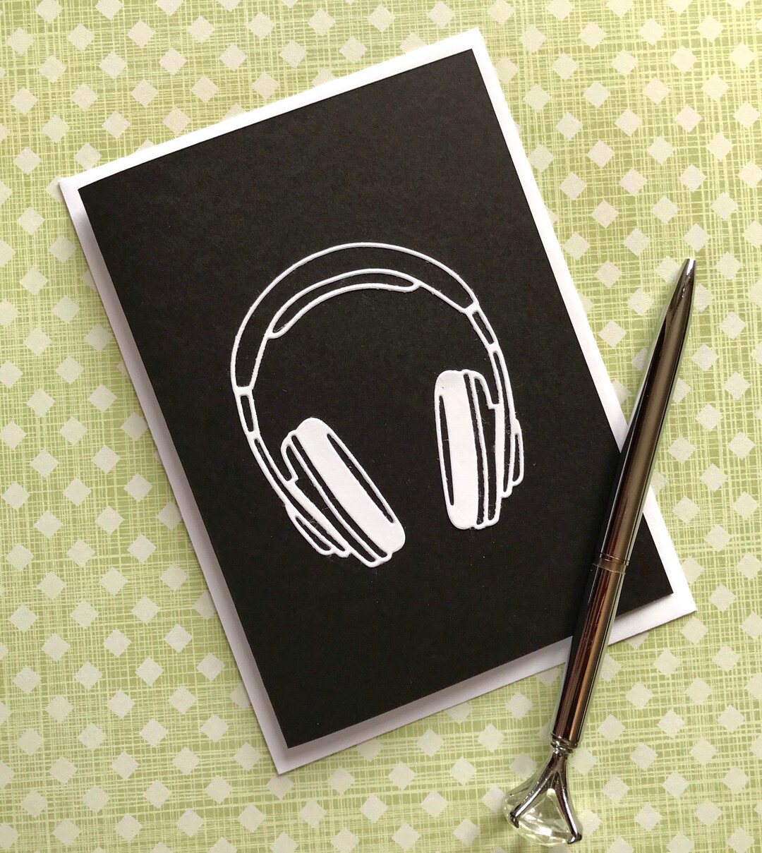 Headphone Happy Birthday Card, Personalised Card, Music Lovers ...