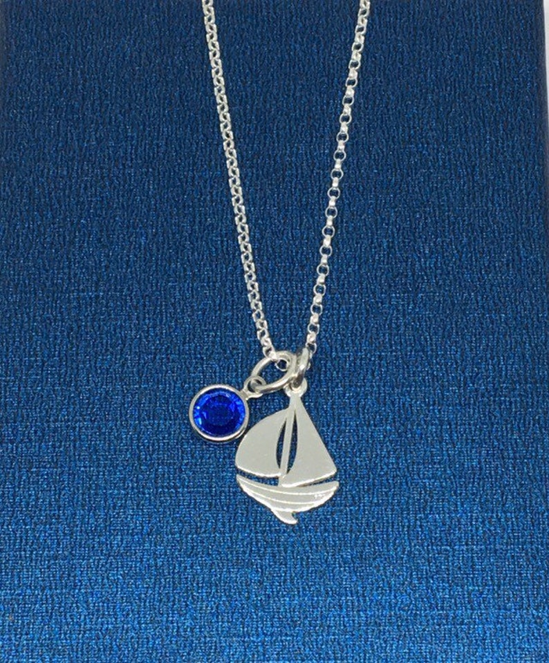 Sterling Silver Boat Necklace, Ocean Jewellery, Sailing Boat Necklace ...