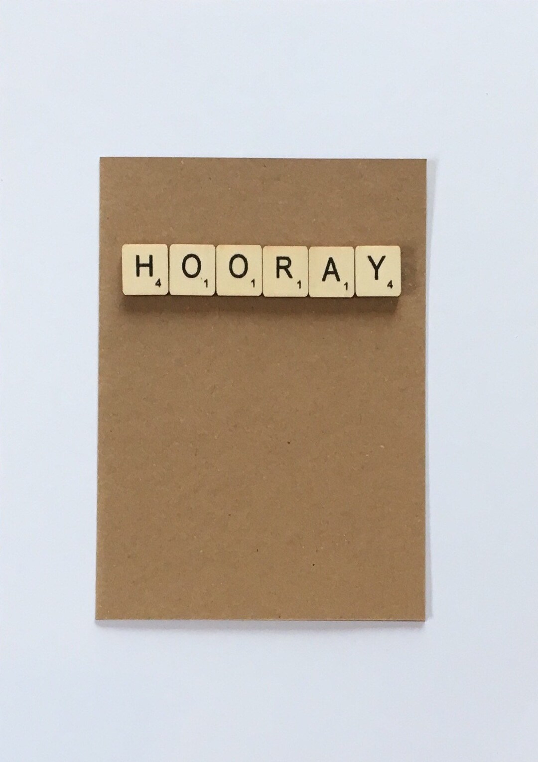 Hooray Wooden Tiles Card, Hooray Card, Good News Card, Encouragement ...