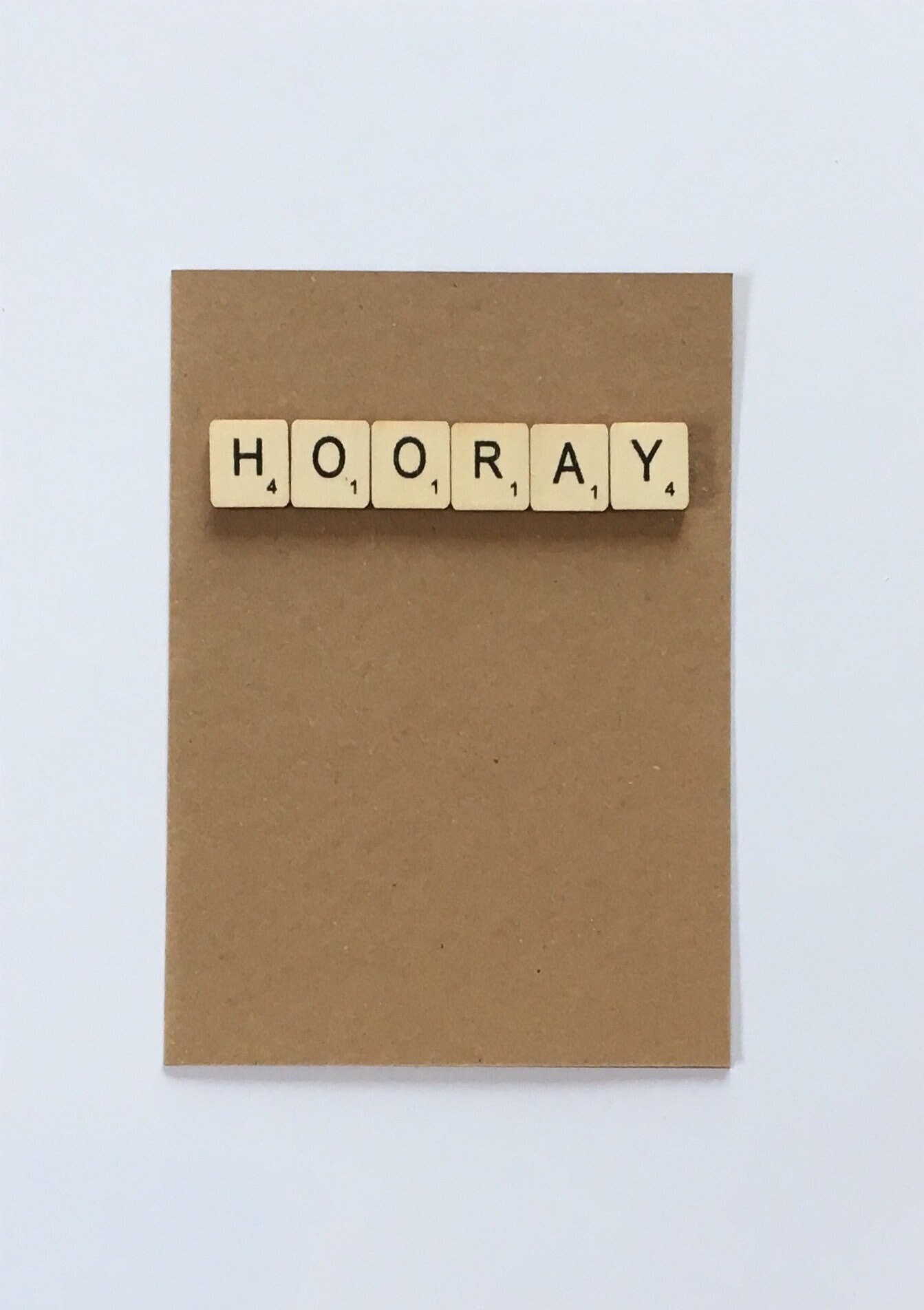 Hooray Wooden Tiles Card, Hooray Card, Good News Card, Encouragement ...