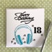 Headphone Happy Birthday Card, Personalised Card, Music Lovers ...