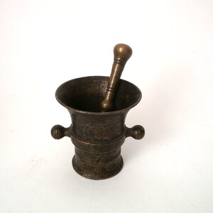 Vintage Mortar and Pestle Brass Bronze Mortar, Mediun Size Mortar ...