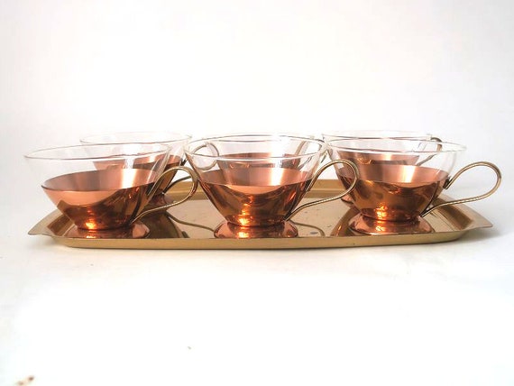 Drink & Barware Schott and Gen Mainz german tea cup set,copper and ...