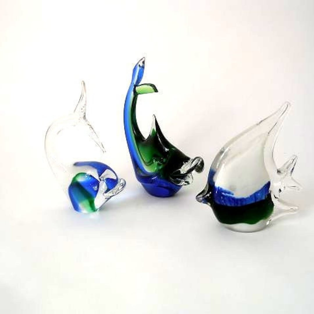 Vintage Murano Glass Fish, Murano Glass Figurine Fish, Mid Century ...