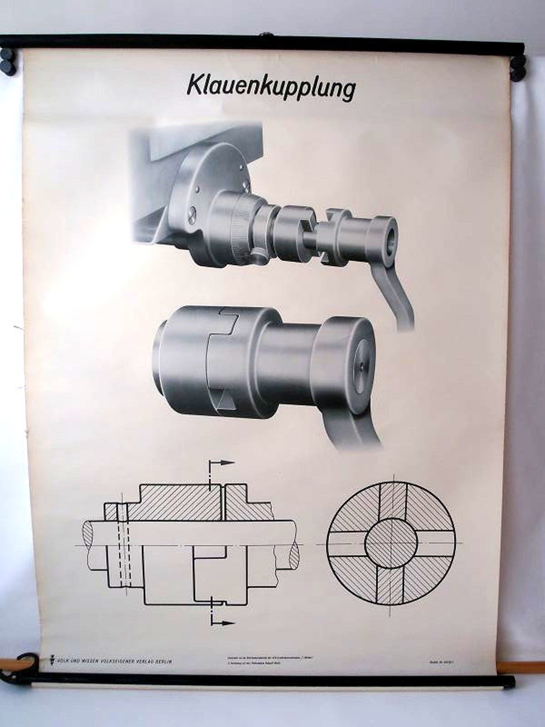 Vintage Pull Down Poster Technical Drawing Chart, Science School Chart ...