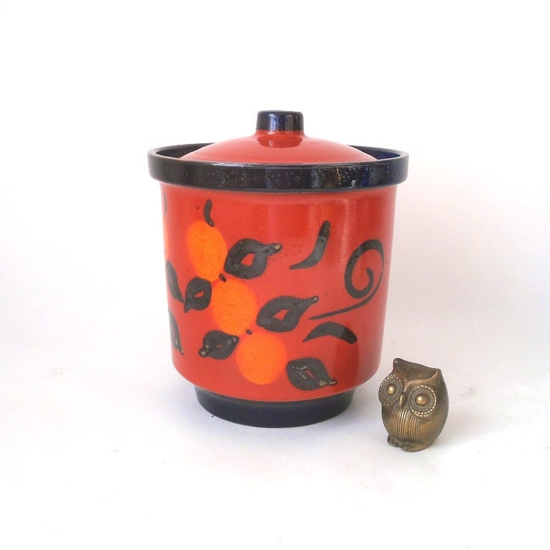 Vintage Rum Pot, Punch Pot, XL Ceramic Planter, Fruit Design Plant Pot ...