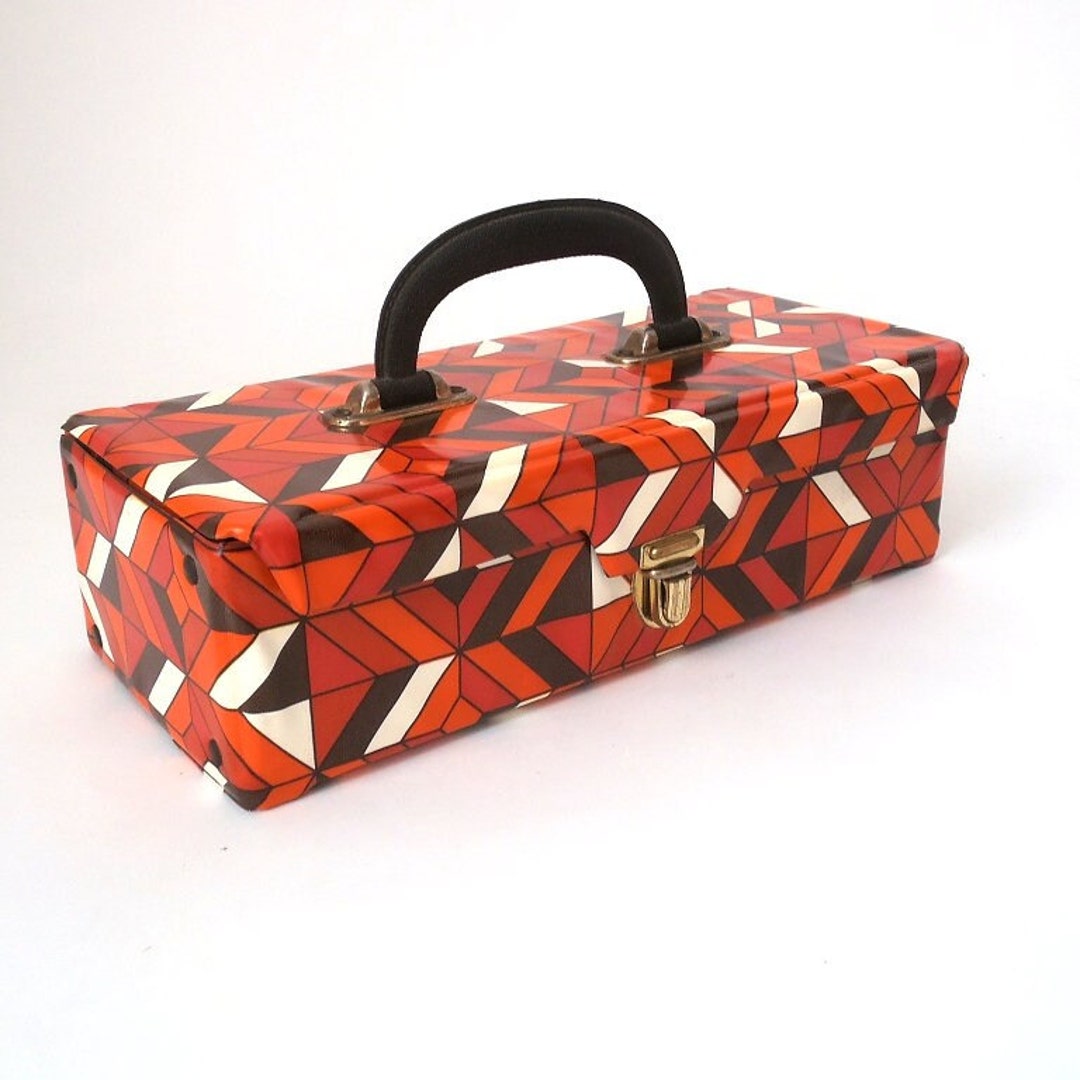 Vintage Vinyl MC Suitcase, Record Music Cassettes Suitcase, Mid Century ...