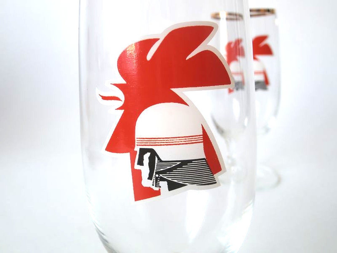 Vintage Stemmed Beer Glass, Fire Department Firefighter Glass, Gift for ...