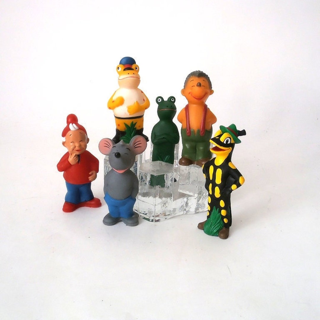Set of Six Rubber Doll Lurchi and His Friends, German Promotional ...