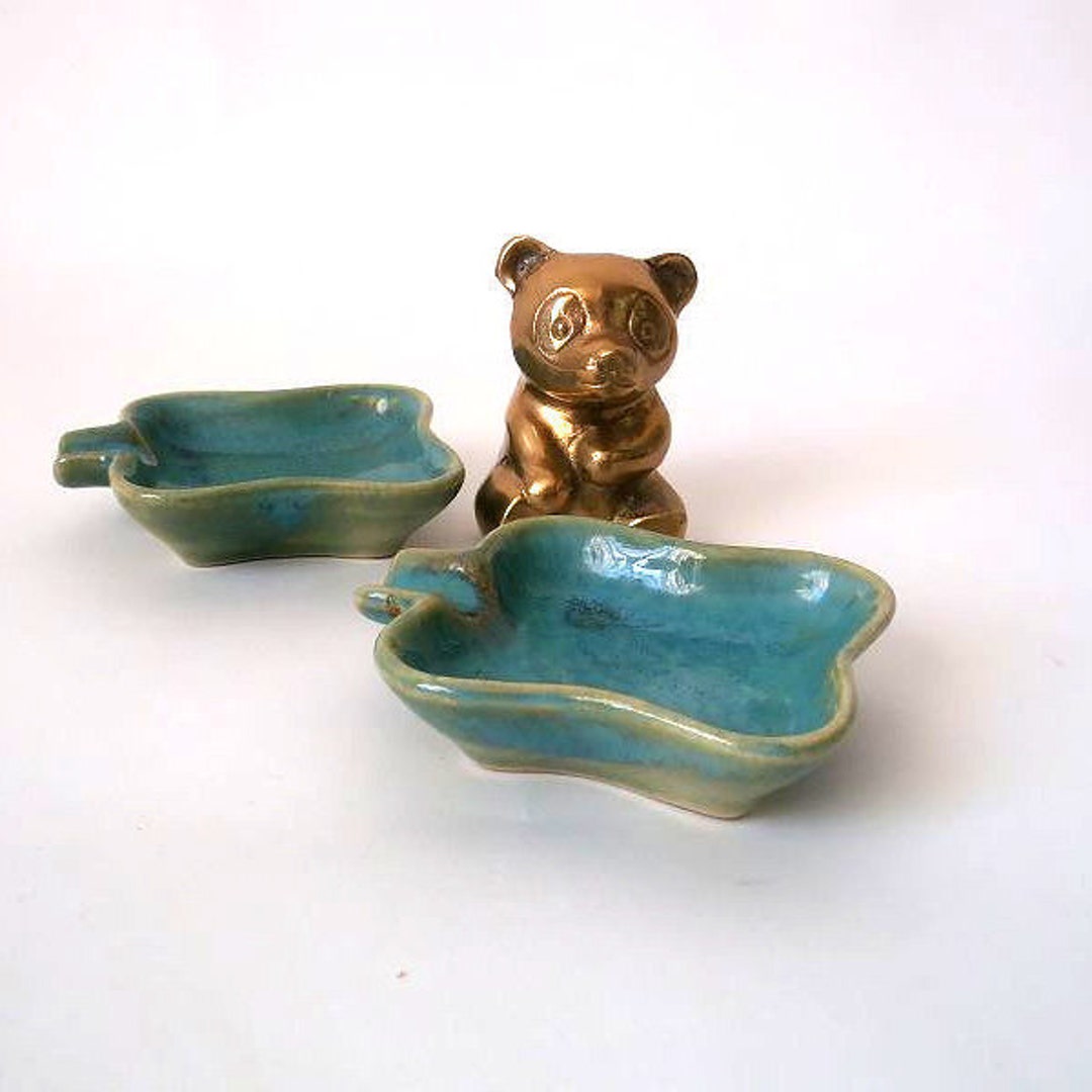 Set of Two Vintage Ceramic Ashtray, Mid Century Ashtray, Made in West ...