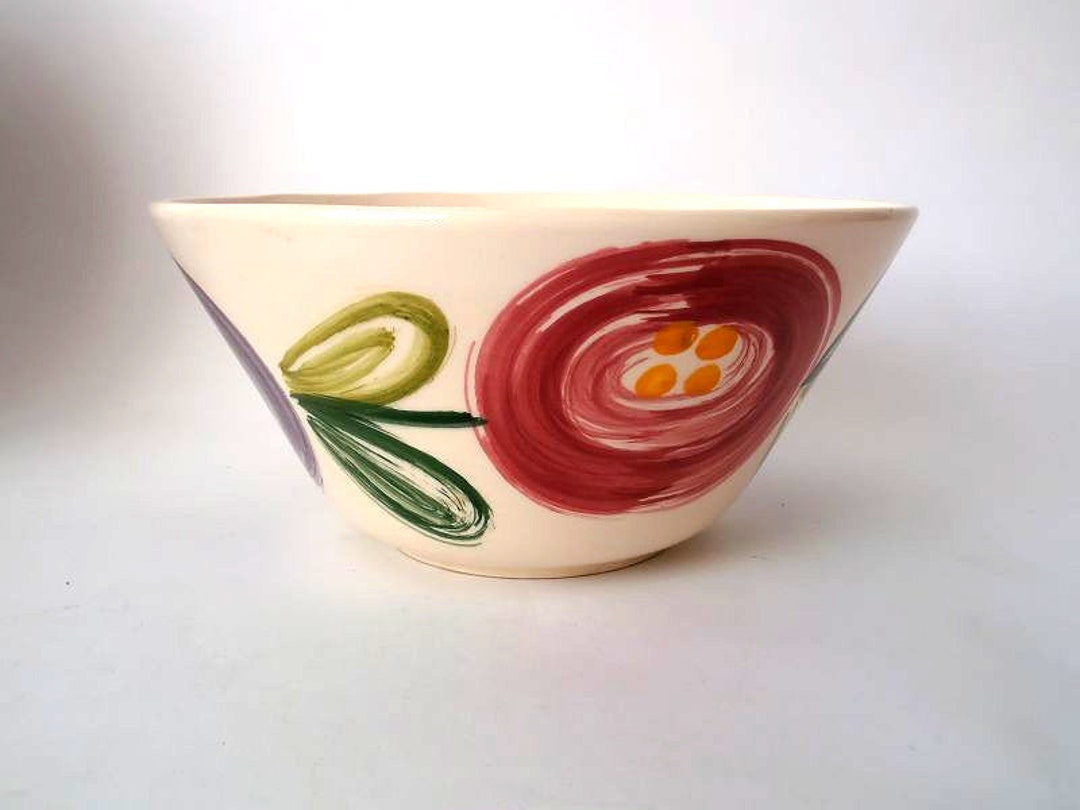Vintage Ceramic Bowl, Zell Ceramic West German Pottery Piroschka 60s ...