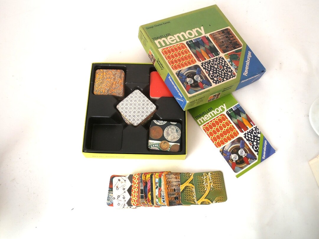 Vintage Memory Game Designed by Charles Eames, Mid Century Modern ...