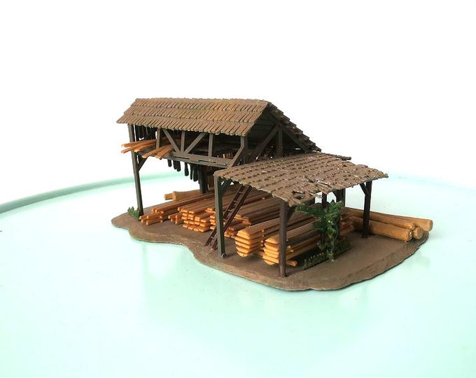 Vintage Model Train House, Architects Miniature House, Mcm Model ...