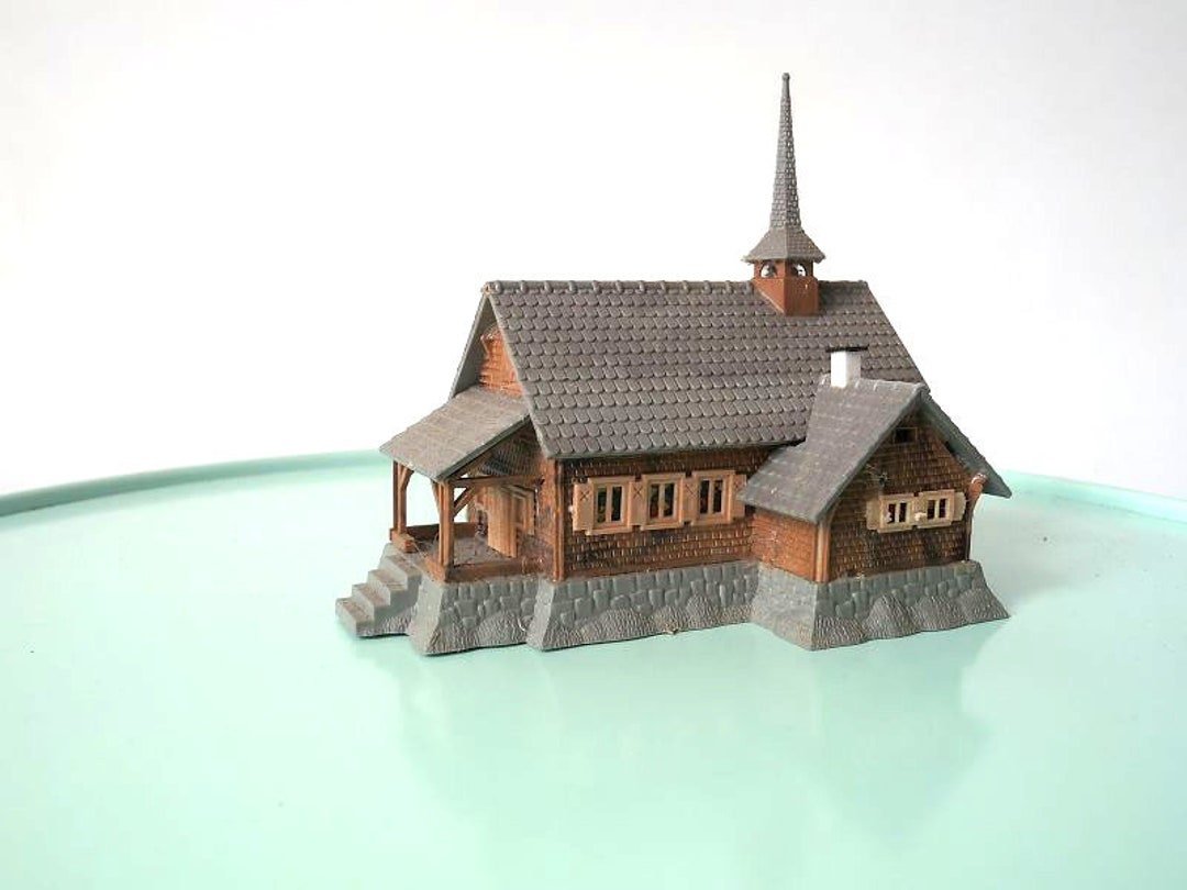 Vintage Model Train House, Architects Miniature House, Mcm Model ...