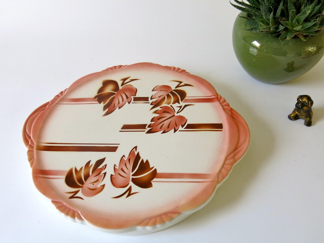 1930s Art Deco Cake Stand - Plate - Centerpiece - Germany - Ceramic ...