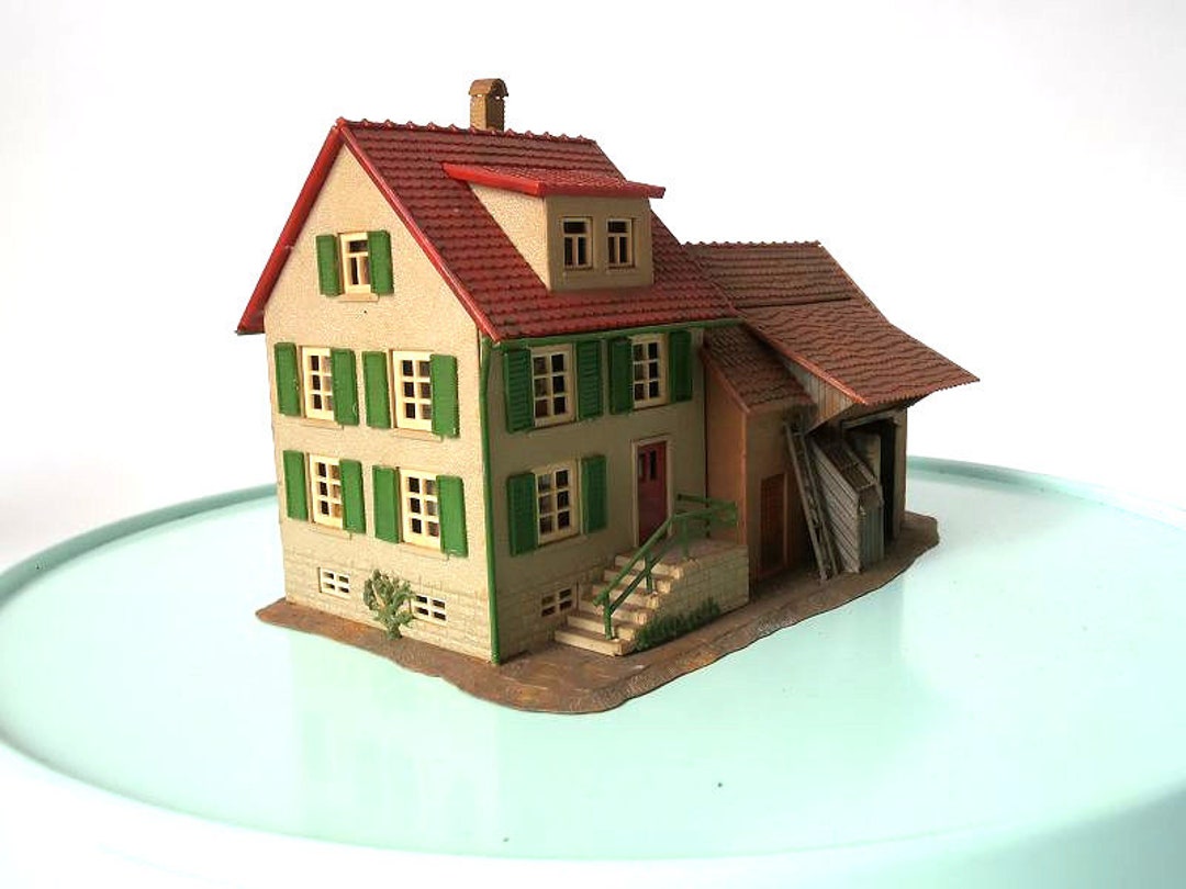 Vintage Model Train House, Architects Miniature House, Mcm Model ...