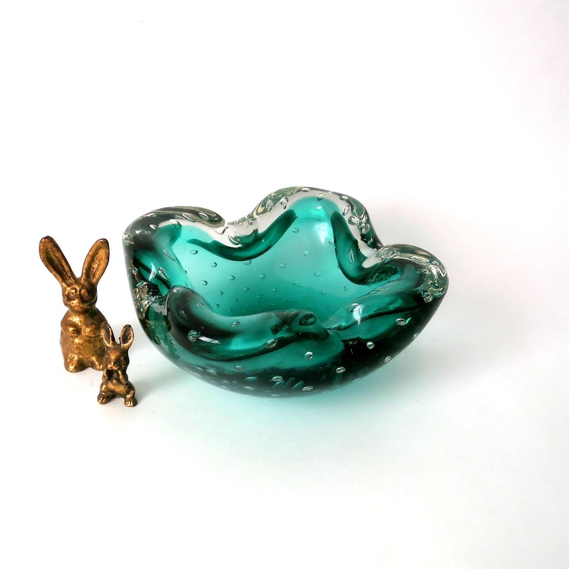 Sommerso Murano Ashtray - Etsy