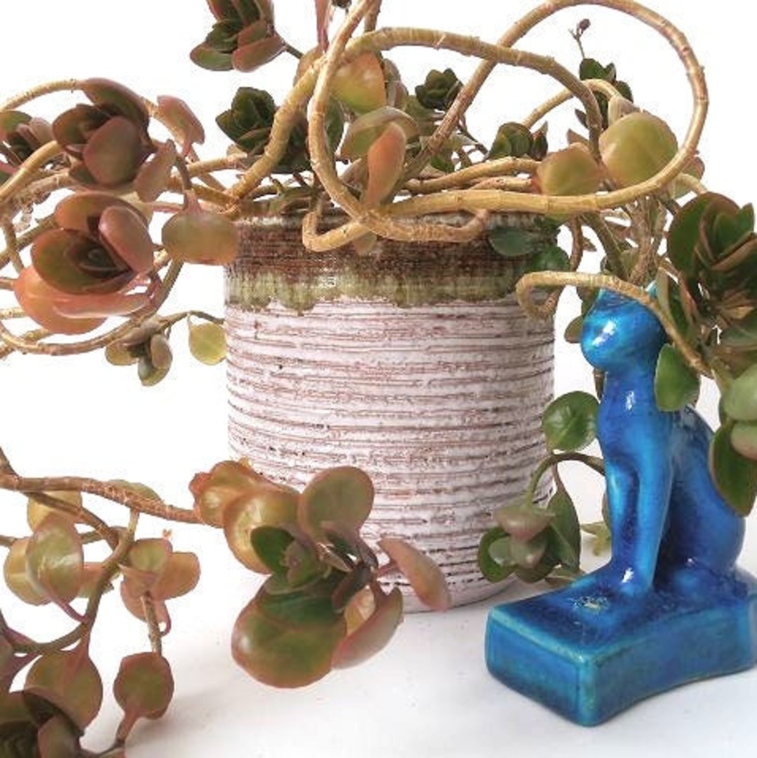 Vintage Ceramic Planter 80s, Indoor Plant Pot, Mid Century Flower Pot ...