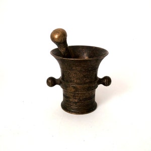 Vintage Mortar and Pestle Brass Bronze Mortar, Mediun Size Mortar ...