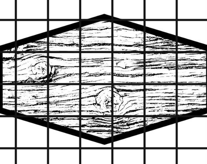 Wide Hex Wood Grain Patch, FILE ONLY, PNG, Lightburn - Etsy