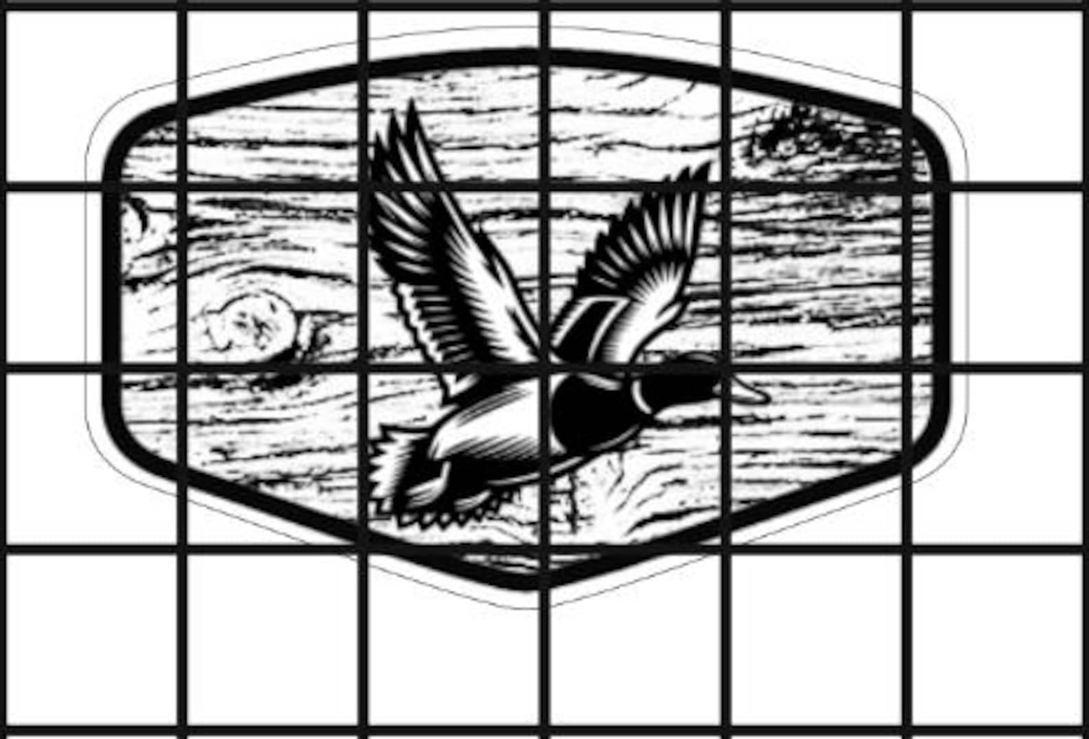 Wood Grain Duck Patch, FILE ONLY, SVG Image, Lightburn - Etsy