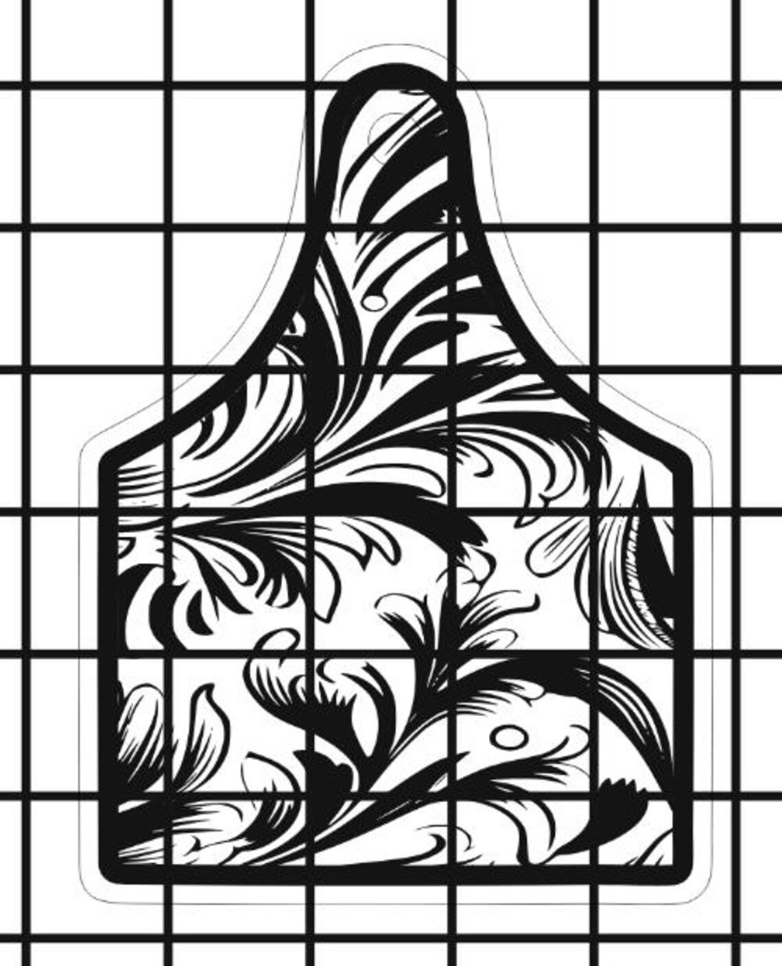 Ear Tag Tooled Leather SVG Patc, Cow Tag - Etsy