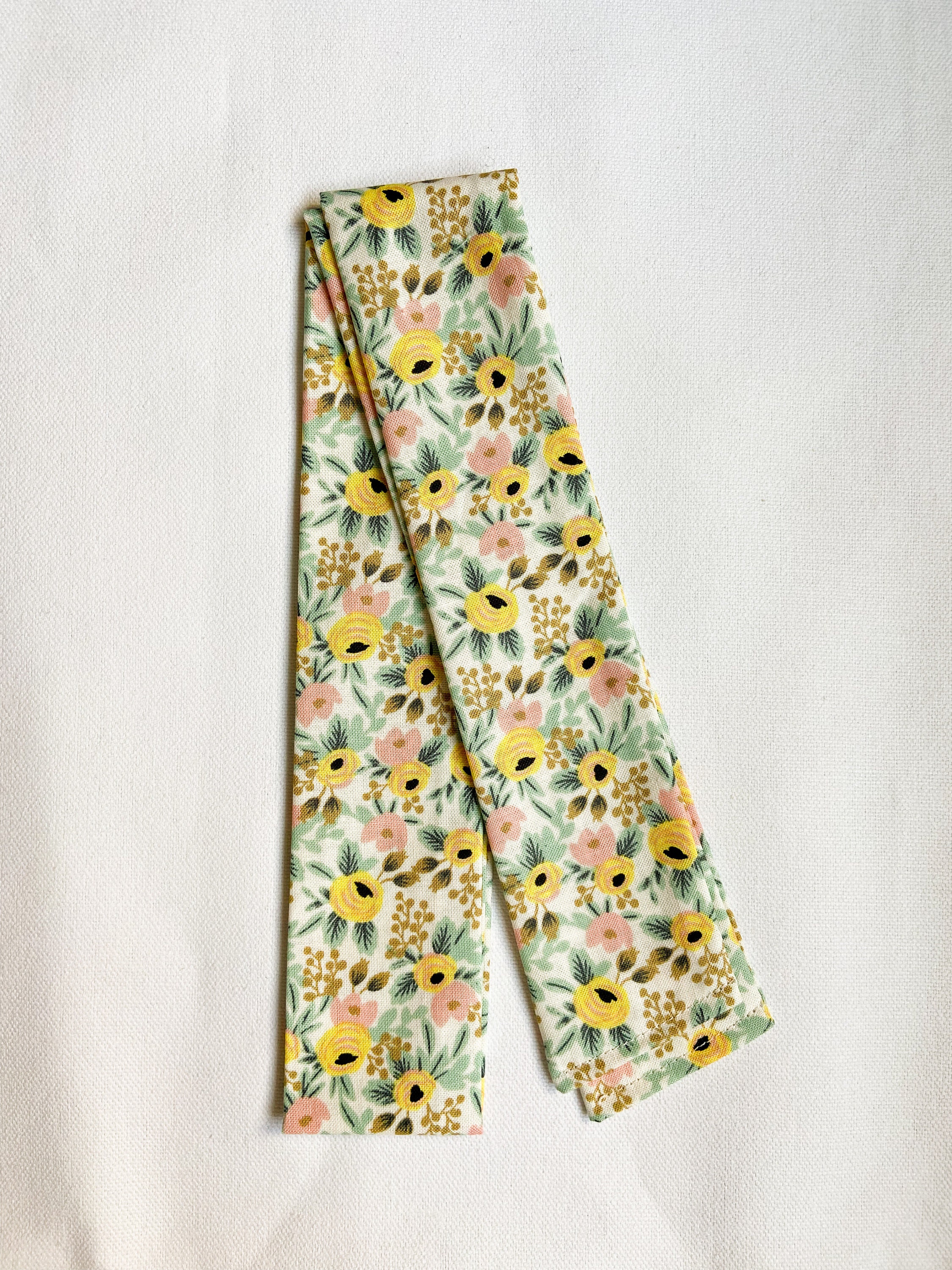 Yellow & Pink Floral Rifle Paper Co. Floral Hair Scarf-boho Head Scarf ...