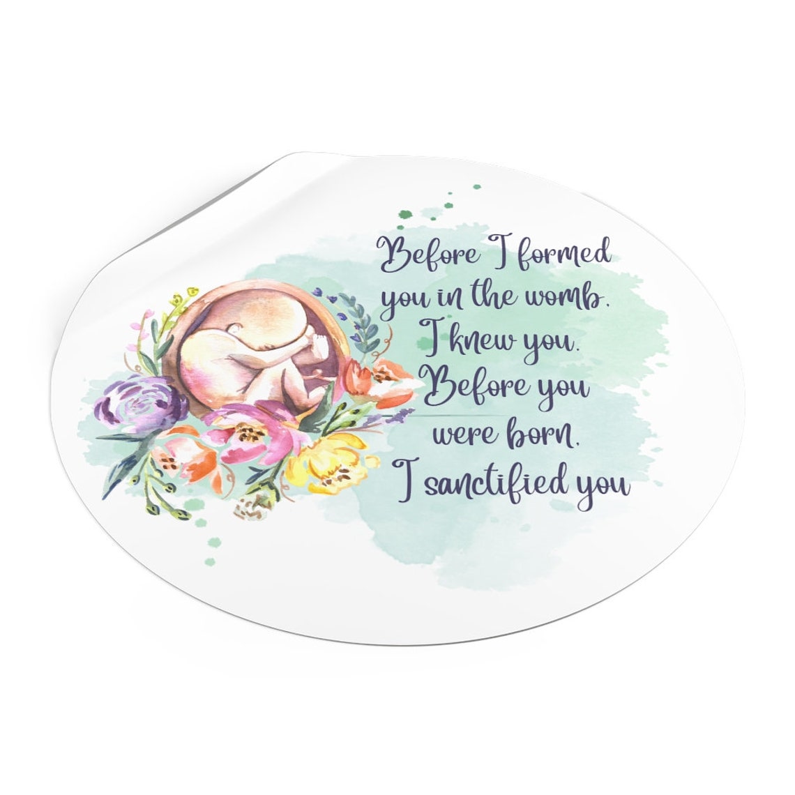 Jeremiah 1:5 Pro-life Christian Sticker, Choose Life Sticker, Anti ...