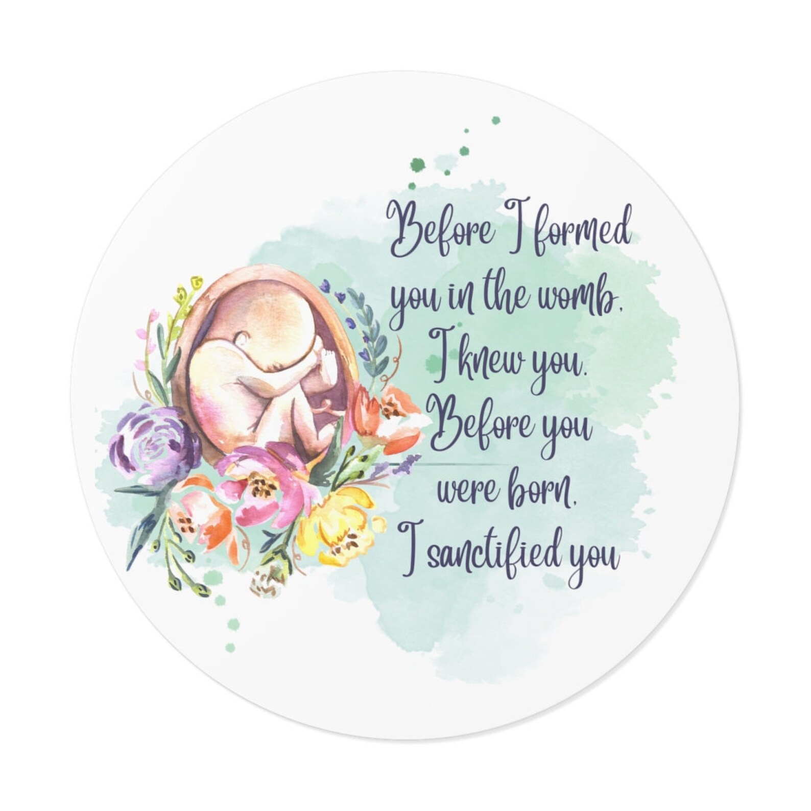 Jeremiah 1:5 Pro-life Christian Sticker, Choose Life Sticker, Anti ...