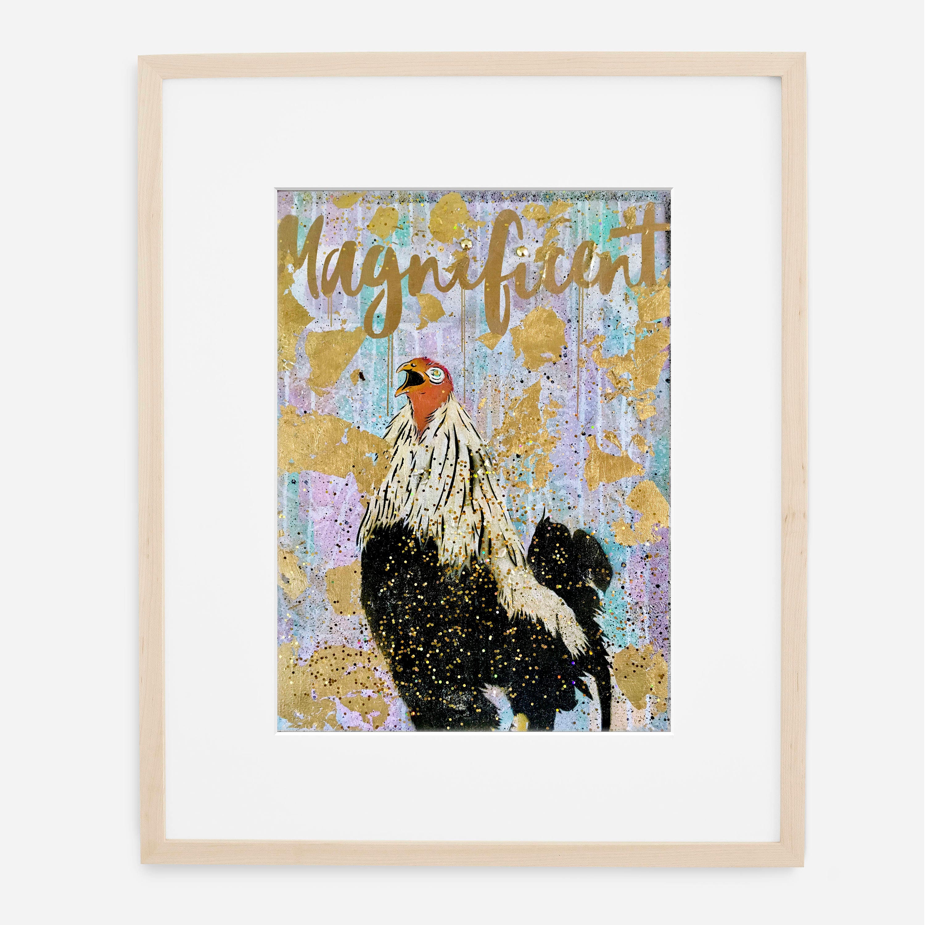 Magnificent Cock Print - 8" X 10" - Rooster Stencil Art - Etsy