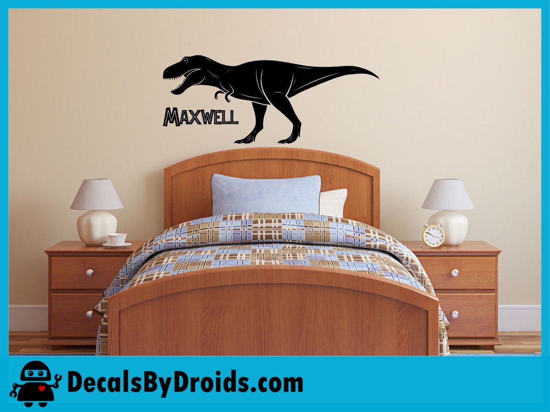 Tyrannosaurus Rex Wall Decal | Personalized With Name | Dinosaur Decor ...