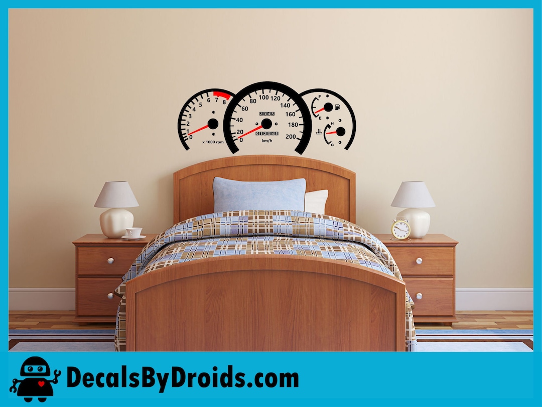 Race Car Speedometer Wall Decal for Boys Room - Etsy