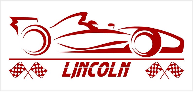Formula 1 Race Car With Personalized Name | Custom Vinyl Wall Decal for ...