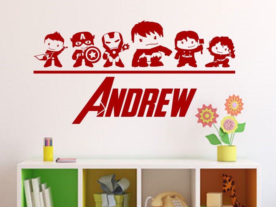 The Avengers Wall Decal | Personalized Superhero Name Decal/sticker ...